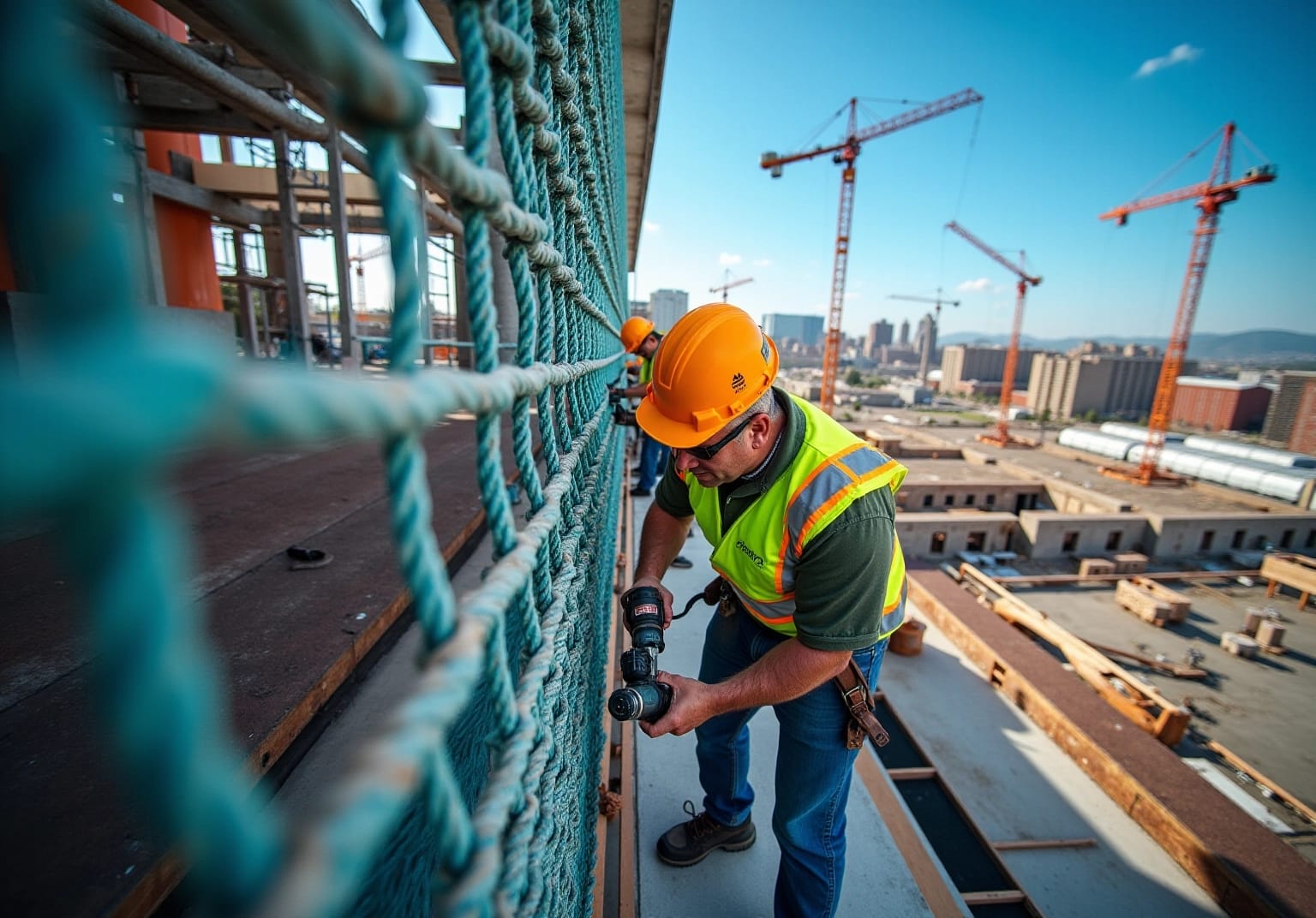 Netting Work 8 Benefits of Rope Safety Netting for Elevated Work Safety